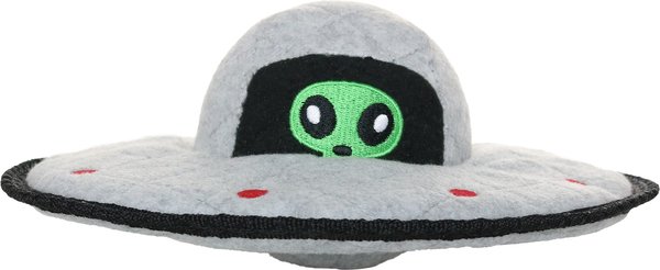 TUFFY'S Alien UFO Squeaky Plush Dog Toy, Grey - Chewy.com