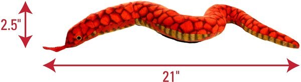 TUFFY'S Desert Snake Squeaky Plush Dog Toy, Red - Chewy.com