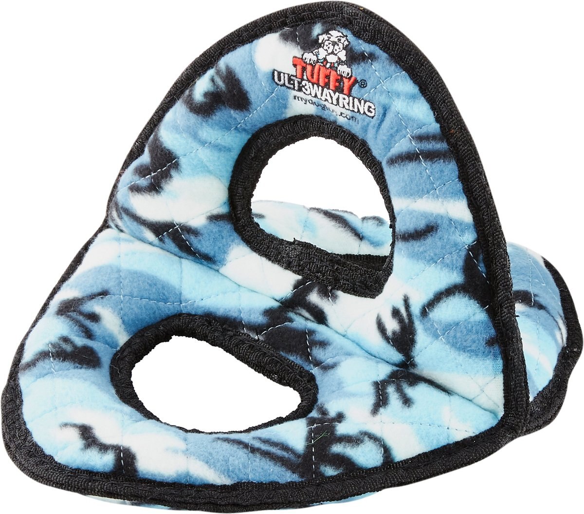 TUFFY'S Ultimate 3-Way Ring Squeaky Plush Dog Toy, Camo Blue - Chewy.com