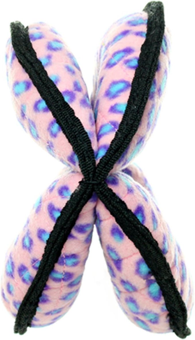 TUFFY'S Ultimate 4-Way Ring Squeaky Plush Dog Toy, Pink Leopard - Chewy.com