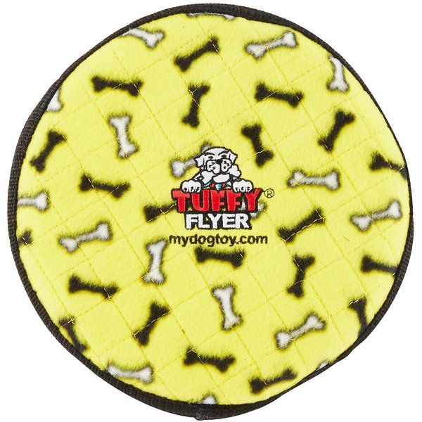 TUFFY'S Ultimate 4-Way Ring Squeaky Plush Dog Toy, Yellow Bones - Chewy.com