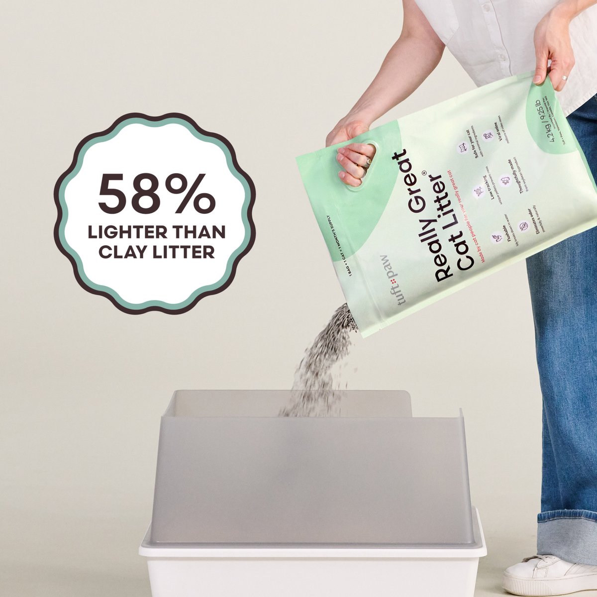 TUFT + PAW Really Great Cat Litter Unscented Low-Tracking, Flushable ...