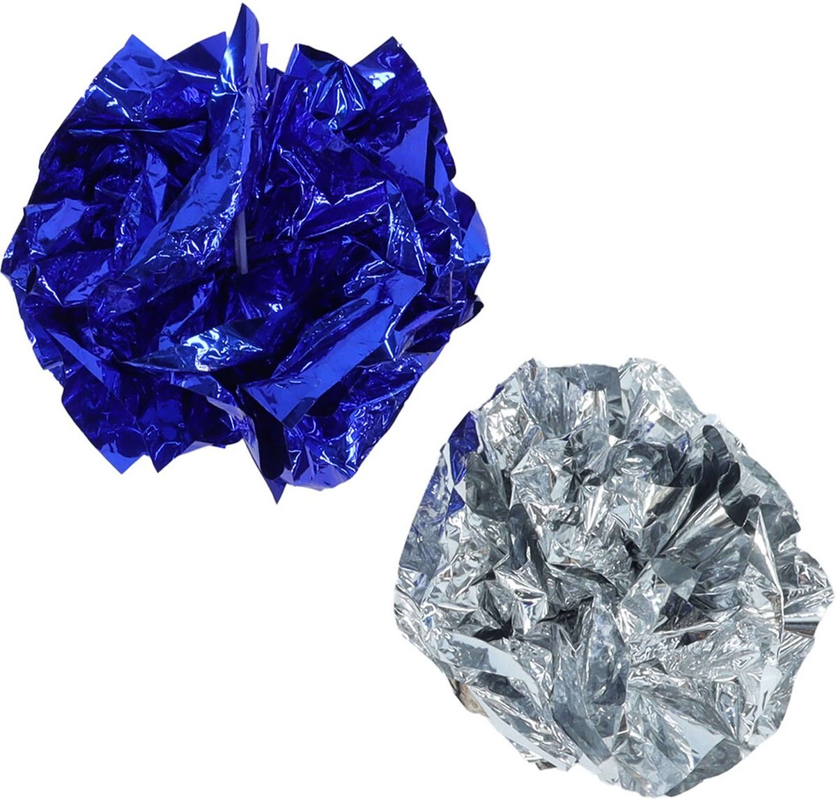 Out of Stock - TURBO Krinkle Ball Cat Toy, 2 count, Blue/Silver - Chewy.com