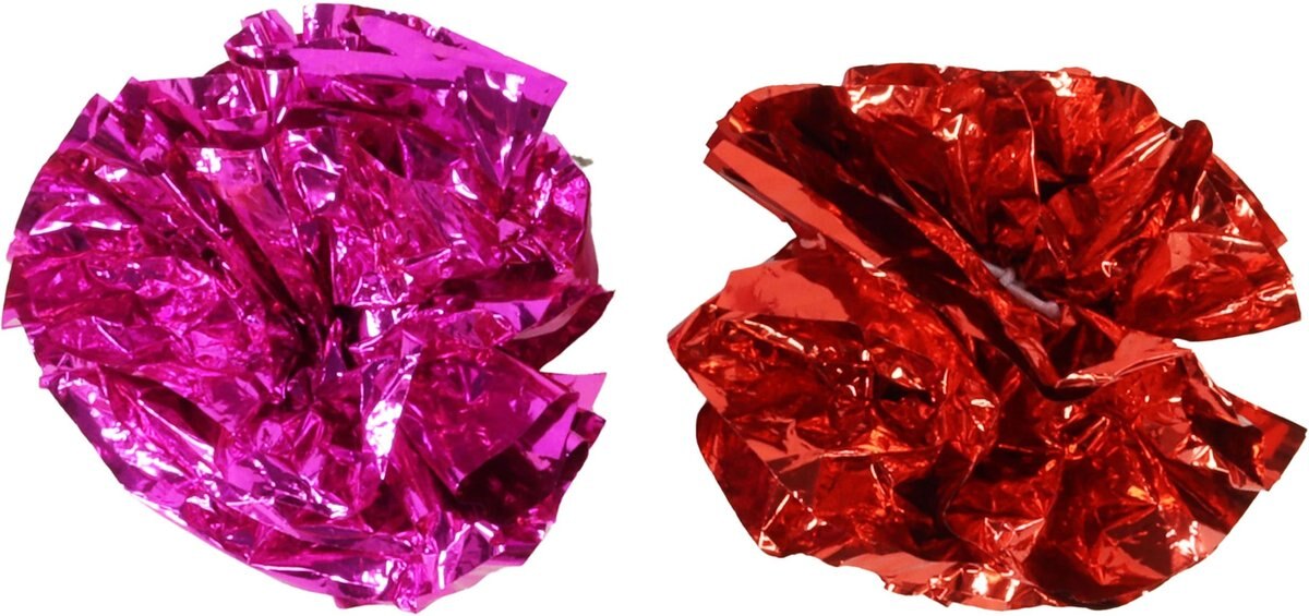 TURBO Krinkle Ball Cat Toy, 2 count, Red/Pink - Chewy.com