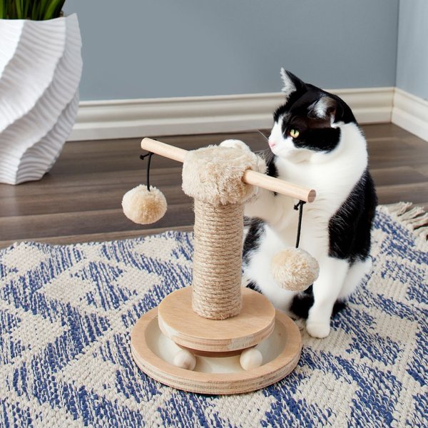 TWO BY TWO Chestnut 9-in Jute Scratching Post Cat Scratcher - Chewy.com