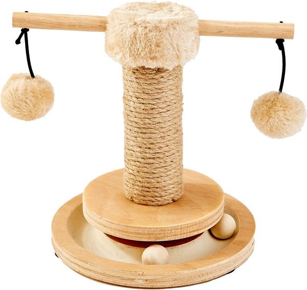 TWO BY TWO Chestnut 9-in Jute Scratching Post Cat Scratcher - Chewy.com