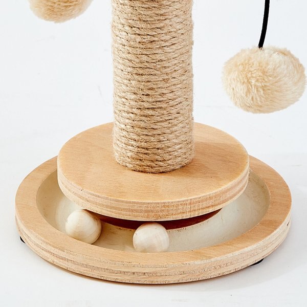 TWO BY TWO Chestnut 9-in Jute Scratching Post Cat Scratcher - Chewy.com