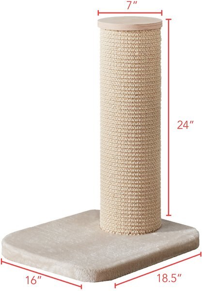 TWO BY TWO City Cat Deluxe European 24-in Faux-Fur Cat Scratching Post ...