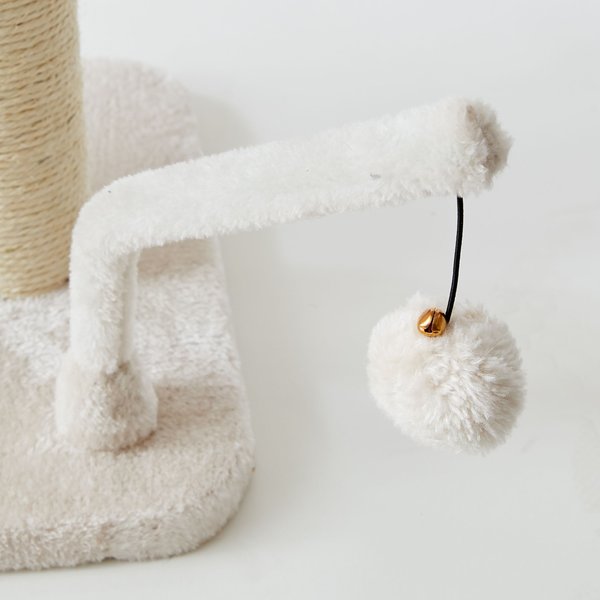 TWO BY TWO The Acacia 20.7-in Plush Cat Tree & Condo, Cream, Small ...