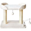 TWO BY TWO The Acacia 20.7-in Plush Cat Tree & Condo, Cream, Small ...