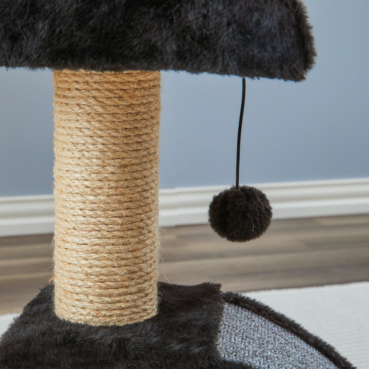 TWO BY TWO The Camellia Sisal Cat Tree, Small, Black - Chewy.com