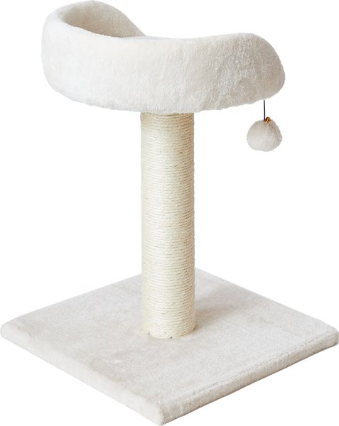 TWO BY TWO The Milkwood 20.5-in Plush Cat Tree & Condo, Cream, Small ...