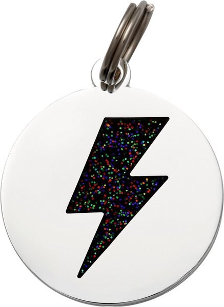 TWO TAILS PET COMPANY Lightning Bolt Brass Non-Personalized Dog & Cat ...