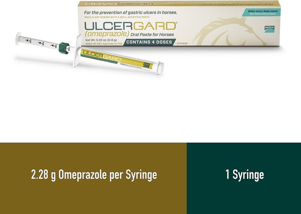 ULCERGARD Omeprazole Paste Horse Treatment, .22-oz syringe, 6 count ...