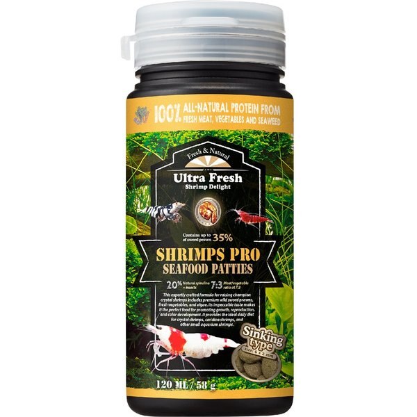 ULTRA FRESH Pro Seafood Patties Shrimp Food, 2.05-oz jar - Chewy.com