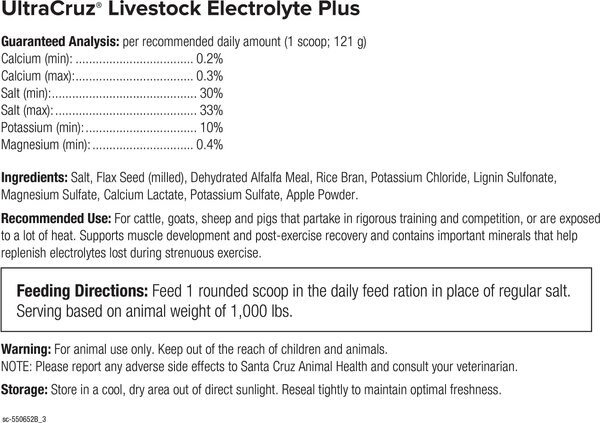 ULTRACRUZ Electrolyte Plus Livestock Supplement, 5-lb bag - Chewy.com