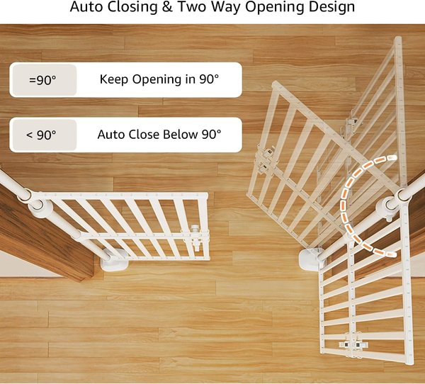 UNIPAWS Extra Tall Metal Cat Gate with Width Extension, White - Chewy.com