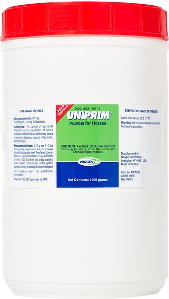 UNIPRIM Powder for Horses Apple Flavor, 1200-gm - Easy Refills | Chewy Rx