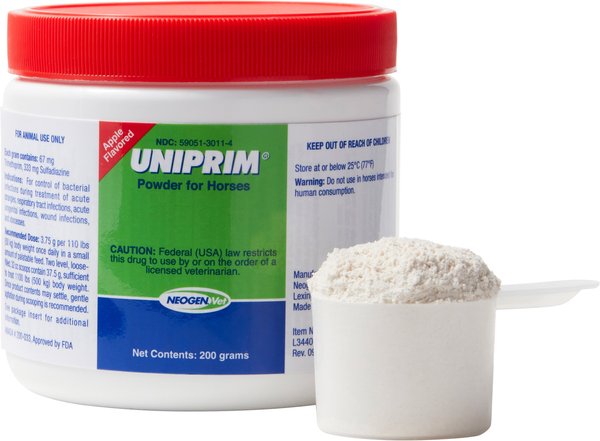 UNIPRIM Powder for Horses Apple Flavor, 200-gm - Easy Refills | Chewy Rx