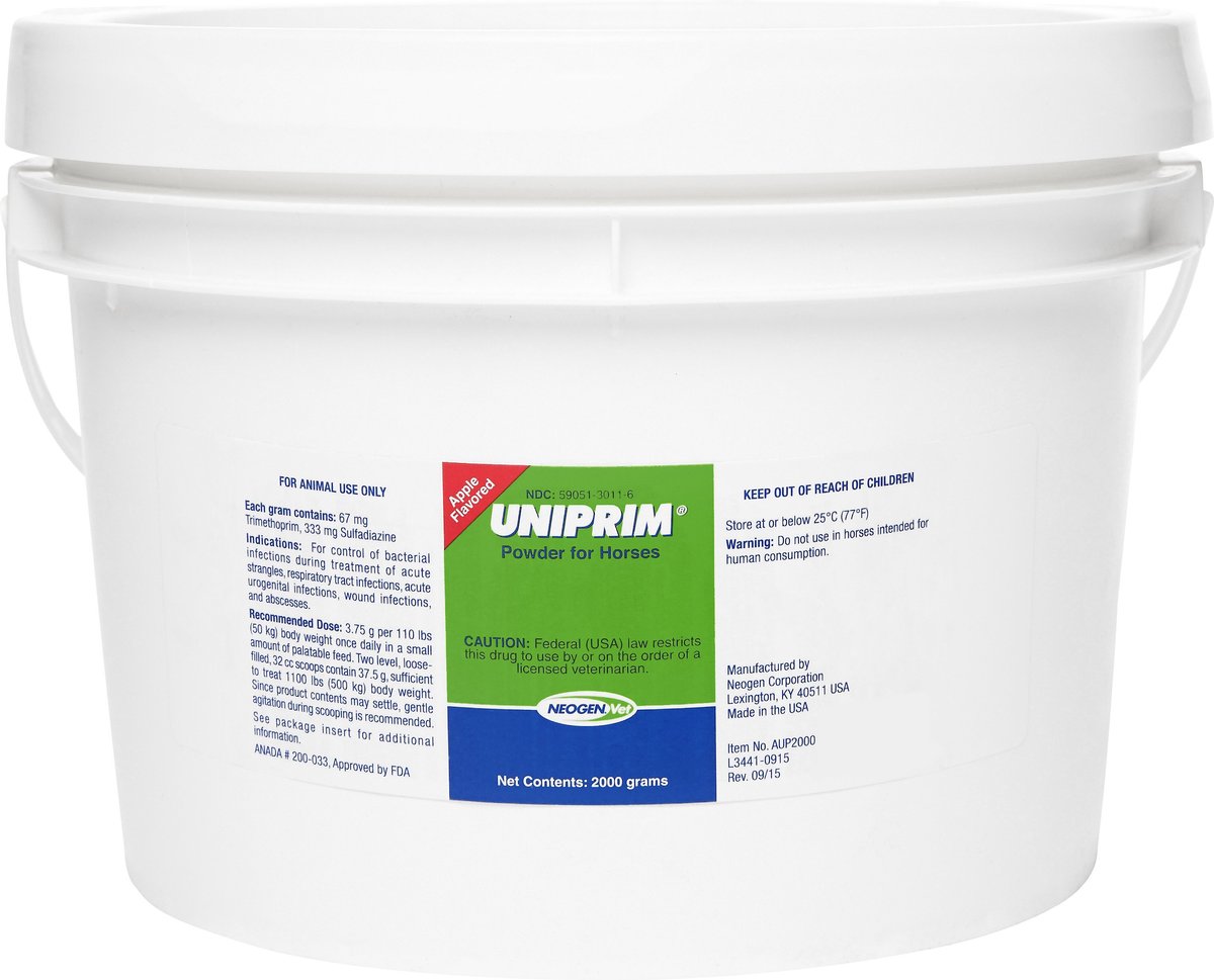 UNIPRIM Powder for Horses Apple Flavor, 2000-gm - Easy Refills | Chewy Rx