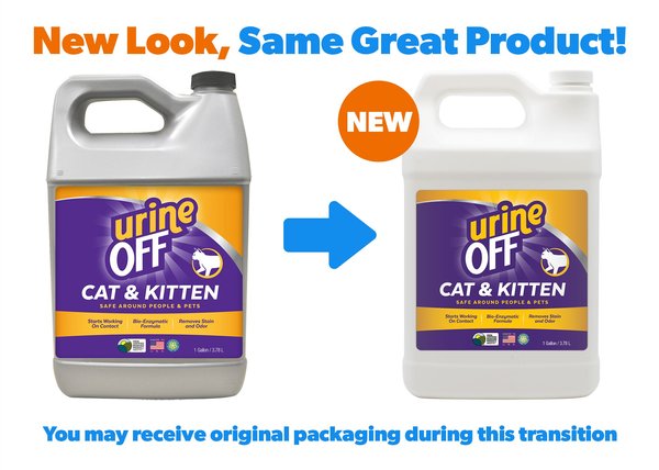 URINE OFF Cat & Kitten Formula Stain & Odor Remover, 1-gal bottle ...