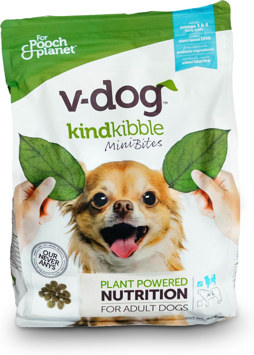 V-DOG Kind Kibble Mini Bites Vegan Adult Dry Dog Food, 4.5-lb bag ...