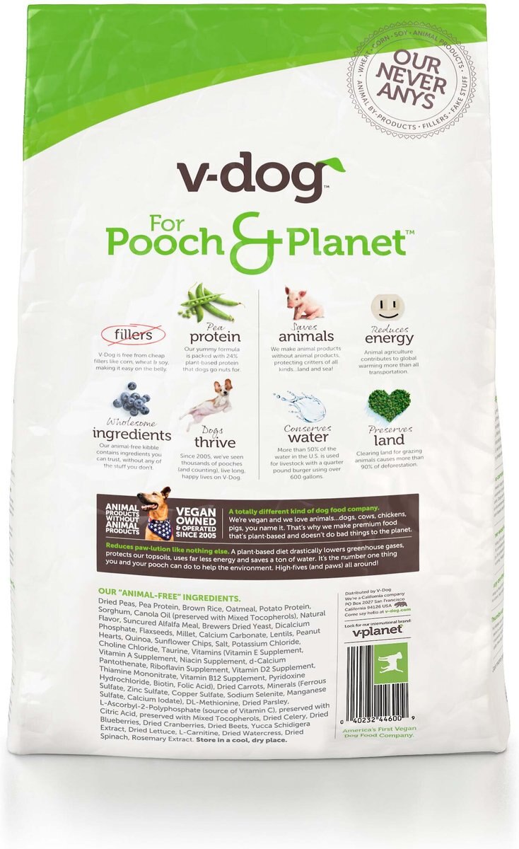 V-DOG Kind Kibble Mini Bites Vegan Adult Dry Dog Food, 4.5-lb bag ...