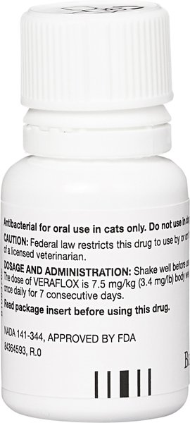 VERAFLOX (pradofloxacin) Oral Suspension for Cats, 25-mg/mL, 15-mL ...