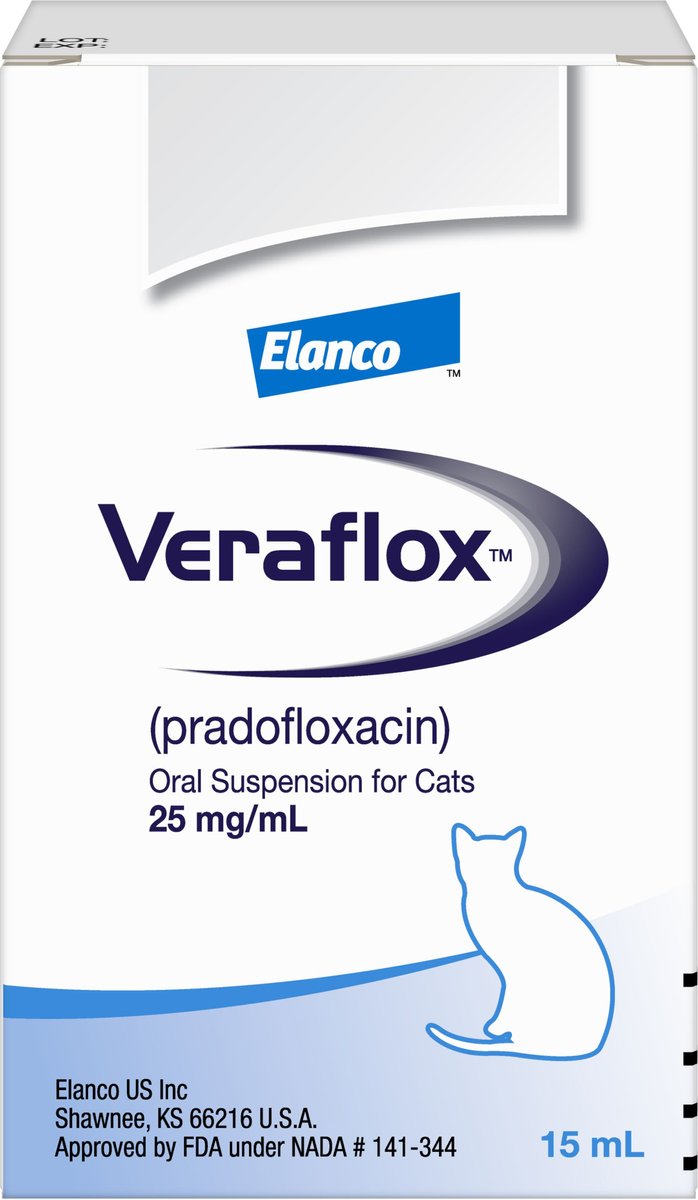 VERAFLOX (pradofloxacin) Oral Suspension for Cats, 25-mg/mL, 15-mL ...