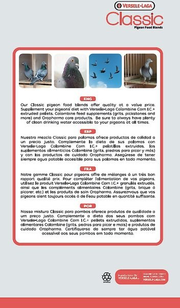 VERSELE-LAGA Classic Pigeon Food Blends Pigeon Food, 50-lb bag - Chewy.com