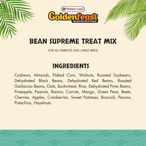 VERSELE-LAGA Goldenfeast Bean Supreme Treat Mix Parrot & Macaw Bird ...