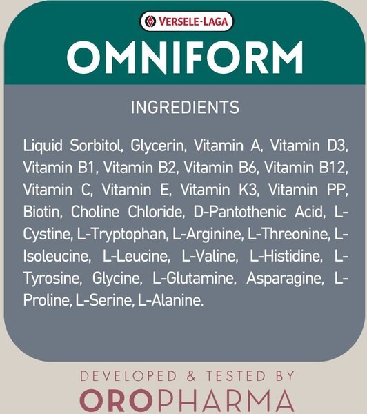 VERSELE-LAGA Oropharma Omniform Pigeon Supplement, 1.77-lb bottle ...