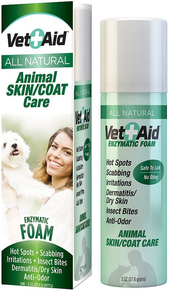 VET AID Enzymatic Foam for Dogs, Cats & Small Pets, 2-oz bottle - Chewy.com