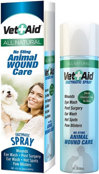 VET AID Enzymatic Spray for Dogs, Cats, Horses & Small Pets, 4-fl oz ...