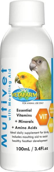 VETAFARM Multivet Liquid Bird Supplement, 3.4-oz bottle - Chewy.com