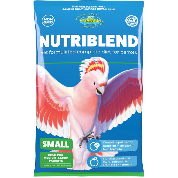 VETAFARM Nutriblend Small Non-GMO Pellets Sample Bird Food, 0.88-oz ...
