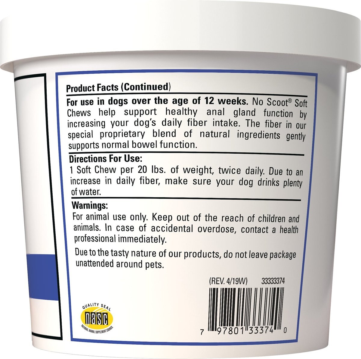 VETCLASSICS No Scoot Anal Gland Function Support Soft Chews Dog ...