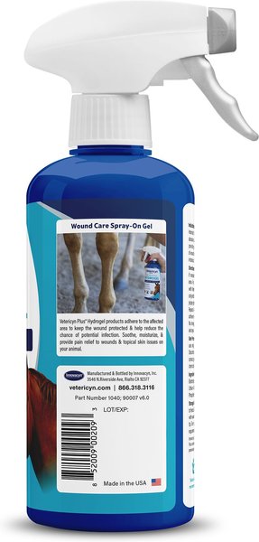 VETERICYN Plus Antimicrobial Hydrogel Healing Aid Spray for Dogs, Cats ...