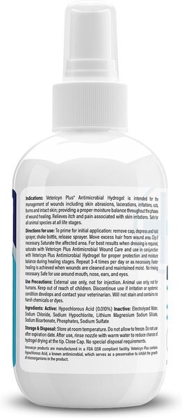 VETERICYN Plus Antimicrobial Hydrogel Healing Aid Spray for Dogs, Cats ...