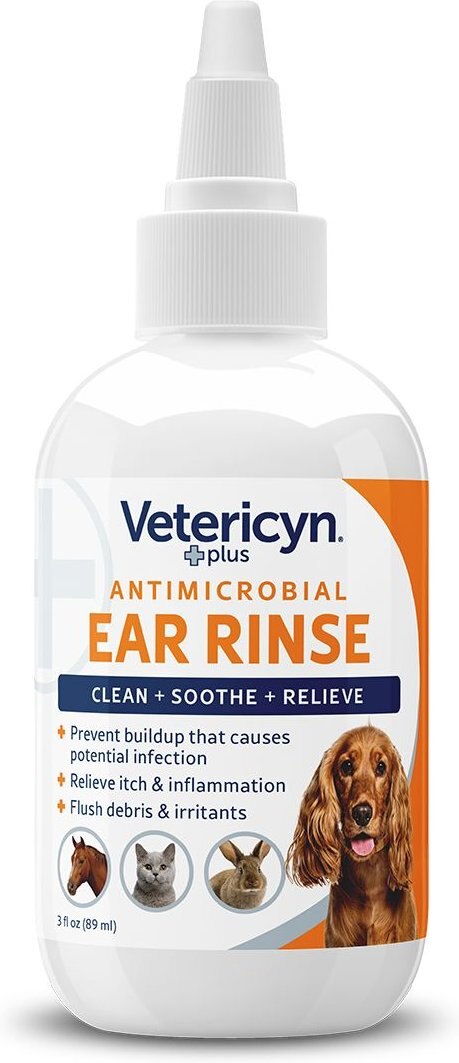 VETERICYN Plus Antimicrobial Pet Ear Rinse, 3-fl oz bottle - Chewy.com