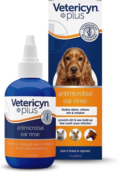 VETERICYN Plus Antimicrobial Pet Ear Rinse, 3-fl oz bottle - Chewy.com