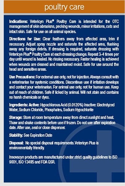 VETERICYN Plus Antimicrobial Poultry Care Spray, 8-fl oz bottle - Chewy.com