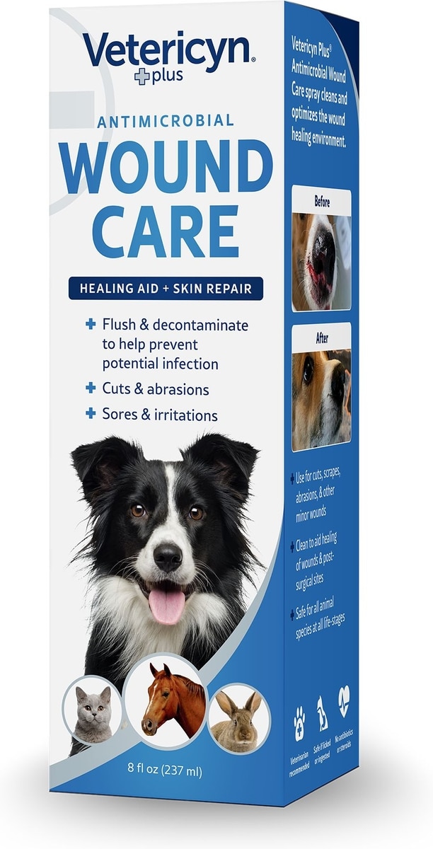 Vetericyn Plus Antimicrobial Wound & Skin Care Pet Spray | Chewy (Free ...