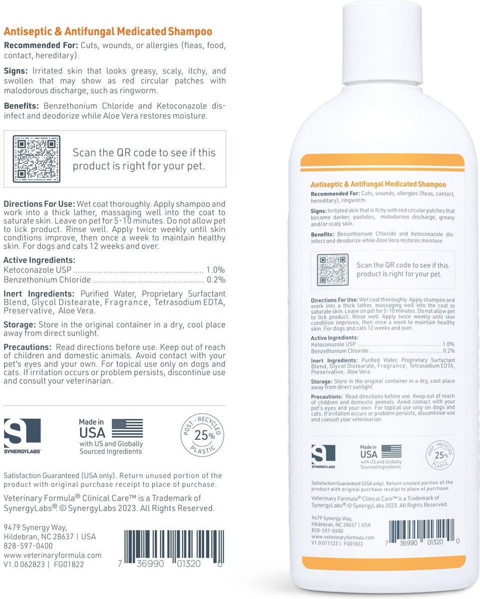 VETERINARY FORMULA CLINICAL CARE Antiseptic & Antifungal Medicated ...