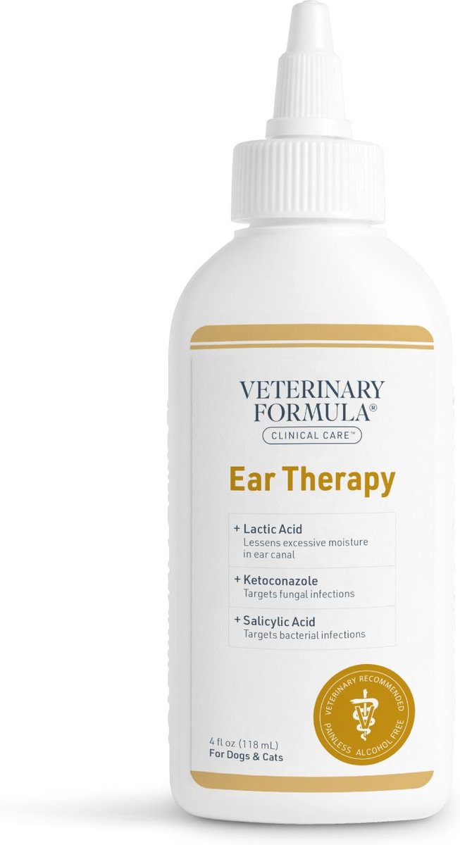 VETERINARY FORMULA CLINICAL CARE Ear Therapy Dog & Cat Ear Cleaner, 4 ...