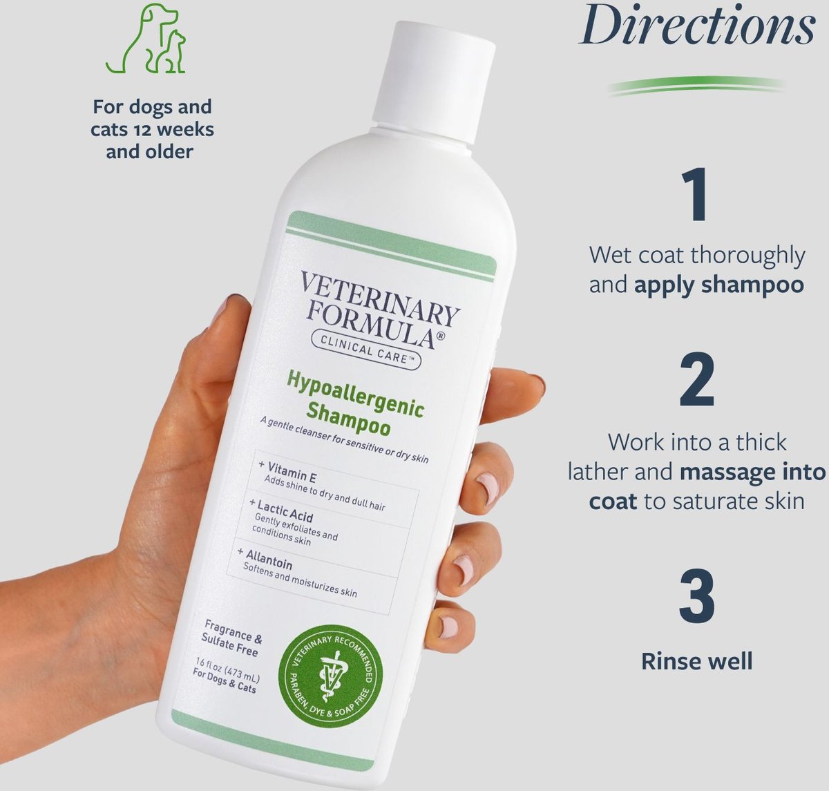 VETERINARY FORMULA CLINICAL CARE Hypoallergenic Shampoo, 16-fl oz ...