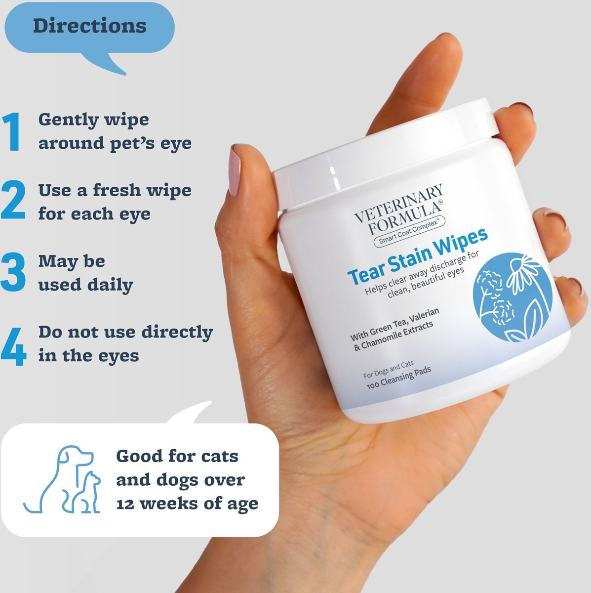 VETERINARY FORMULA SMART COAT COMPLEX Fragrance-Free Dog & Cat Tear ...