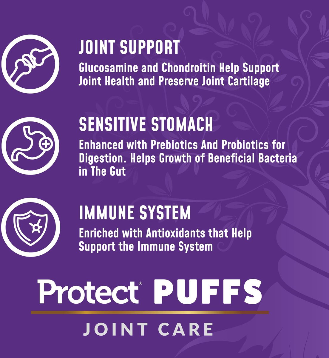 VETERINARY SELECT Protect Puffs Joint Care Low Fat Dog Treat, 20-oz tub ...