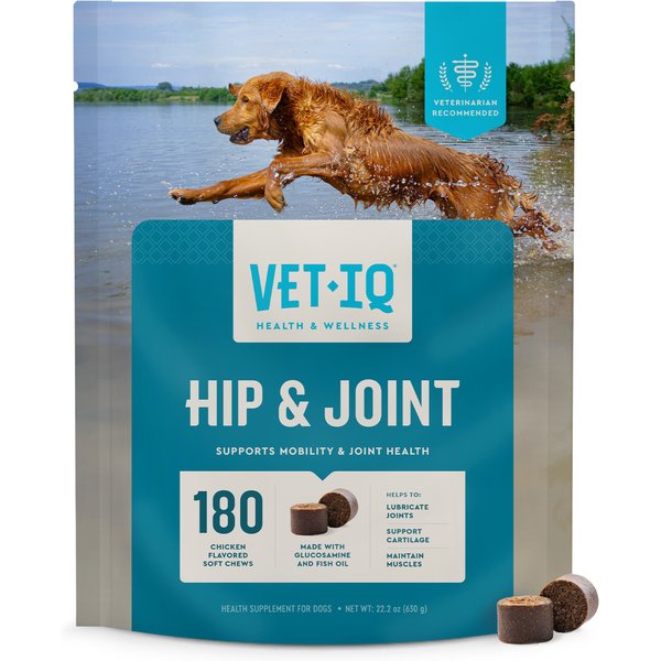 VETIQ Hip & Joint Soft Chew Joint Supplement for Dogs, 180 count ...