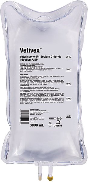 VETIVEX Sodium Chloride Injection Solution 0.9%, USP for Dogs, Cats ...